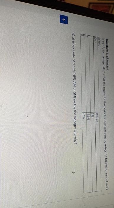 Solved Question 3 5 Marks A Portfolio Manager States That Chegg Com
