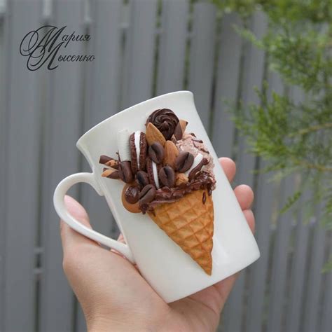 Шоколадное мороженое В наличии нет Подобная кружка на заказ 1500р ложка 700р