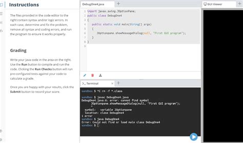 Solved Instructions Debugone4java Gui Viewer 1 Import