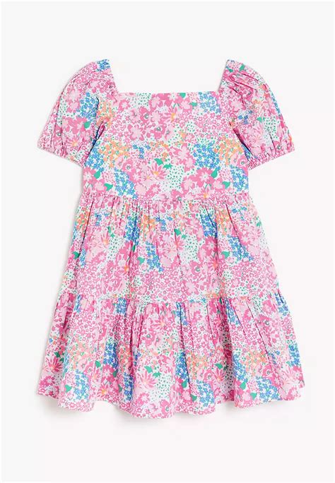 Jual Marks And Spencer Pure Cotton Floral Tiered Dress Original 2026