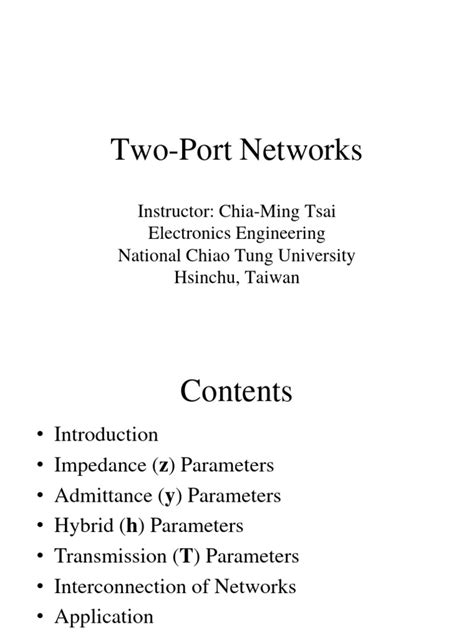 ch19 two port networks pdf electrical network electrical impedance