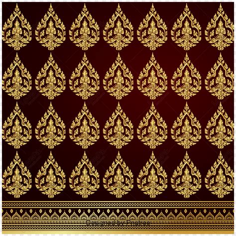 เส้นขอบรูปแบบพื้นหลังลายดอกไม้ไทย ขอบดอกไม้ ลายไทย Png สำหรับการดาวน์โหลดฟรี Lovepik