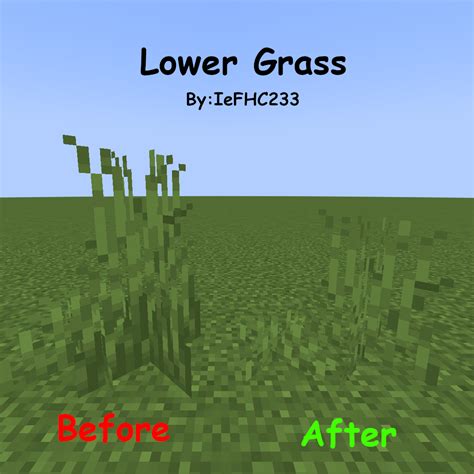 Lower Grass Minecraft Resource Pack