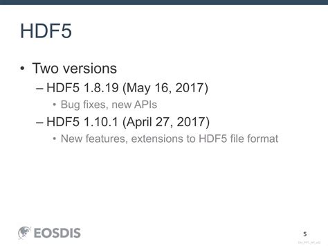 hierarchical data formats hdf update ppt