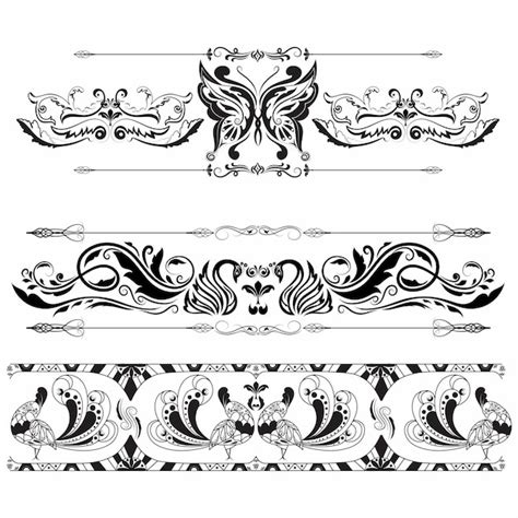 Premium Vector Border Design Elements Elegant Retro Symmetric European Design