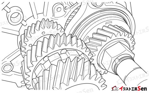 ギア（歯車）のテクニカルイラスト（サンプル） イラスト工房sen 一般イラスト作成・テクニカルイラスト作成