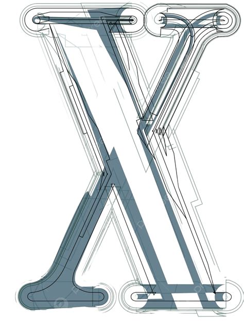 Font Illustration Letter X Art Brushed Letter X Vector Art Brushed