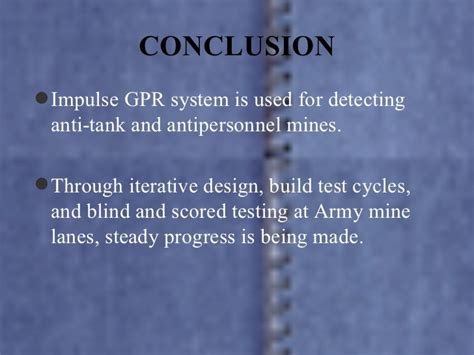 Mine Detection Using Radar Bullets Ppt Scimasaf