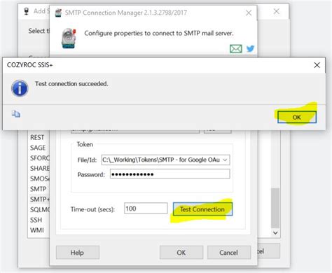 SMTP Connection COZYROC