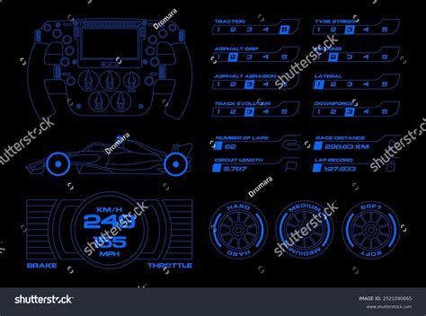 Set Streetwear Auto Racing Interface Ideas Stock Vector Royalty Free
