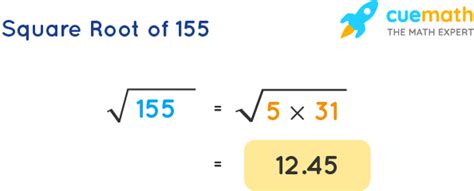Square Root Of 155 How To Find Square Root Of 155 [solved]