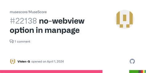 No Webview Option In Manpage · Issue 22138 · Musescoremusescore · Github