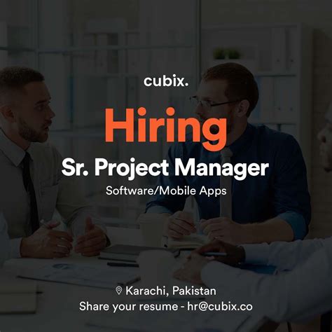 Ansa Ahmed On Linkedin Cubix Is Looking For A Senior Project Manager