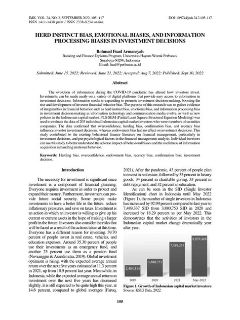 Herd Instinct Bias Emotional Biases And Information Processing Biases In Investment Decisions