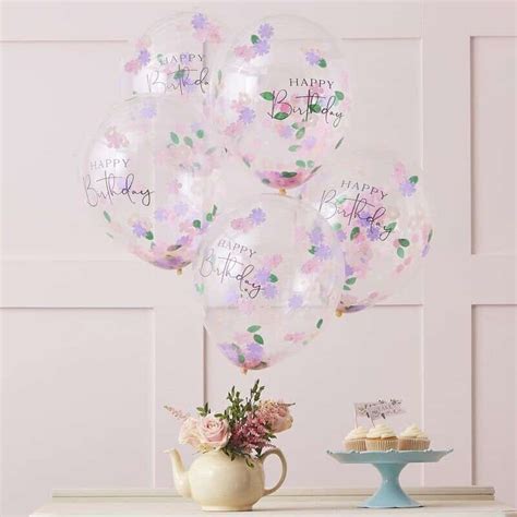 Flower Confetti Birthday Balloons Taras Wonderworld