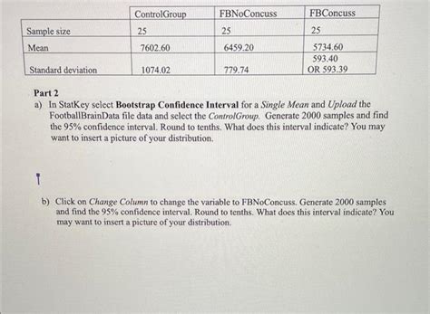 Solved Part A In StatKey Select Bootstrap Confidence Chegg