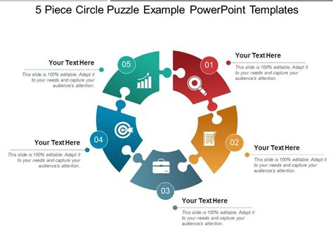 Top 10 5 Piece Circle Puzzle Example PowerPoint Presentation Templates