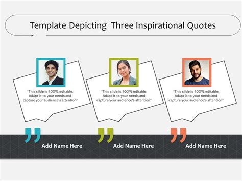 Template Depicting Three Inspirational Quotes Ppt Powerpoint Presentation File Design Templates Pdf