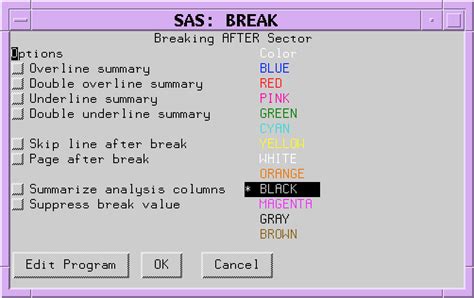 proc report break