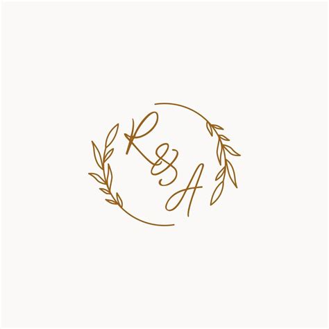 Ra Wedding Initials Logo Design 15162119 Vector Art At Vecteezy