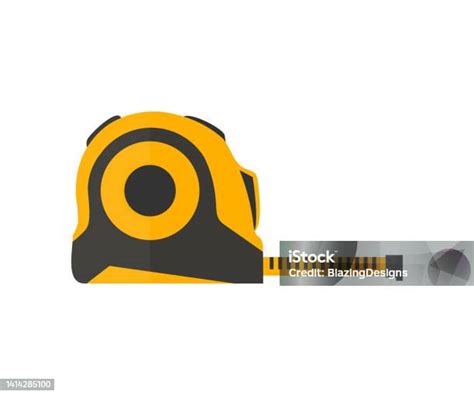 테이프 측정 노란색 테이프 측정 눈금자 테이프 측정 표시 크기 표시기 건축 및 건축 건설 산업 개념 벡터 디자인 및 일러스트레이션 0명에 대한 스톡 벡터 아트 및 기타