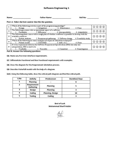 Test Software Engineering 1 Pdf Systems Engineering Information
