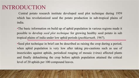 Seed Plot Techniquepptx Agriculture Industries