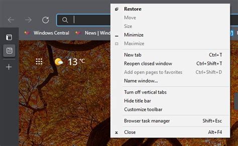 Microsoft Edge Could Soon Let You Hide Its Title Bar While Using Vertical Tabs Windows Central