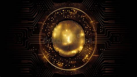 Biometric Authentication Fingerprint Scanning Trading Chart Background