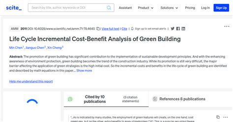 Life Cycle Incremental Cost Benefit Analysis Of Green Building