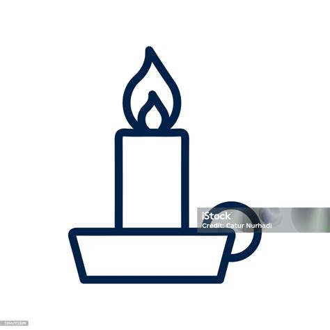 Template Logo Ikon Lilin Diisolasi Pada Latar Belakang Putih Ilustrasi Stok Unduh Gambar