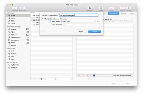 Mamp Pro Macos Documentation Settings Hosts Databases