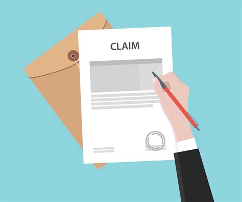 Illustration Of A Man Signing Stamped Claim Letter Using A Red Pen