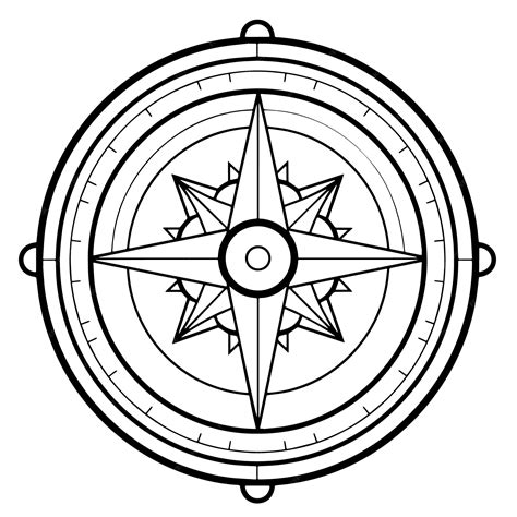 Premium Vector Vector Outline Of A Compass Icon Perfect For
