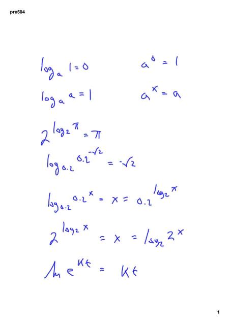 Precalculus 504 Log Rules Pdf