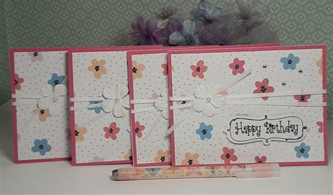 Pink Floral Birthday Card Birthday Card Pink And White Birthday Card