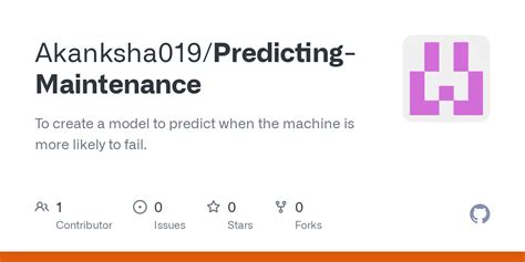 Github Akanksha019predicting Maintenance To Create A Model To Predict When The Machine Is