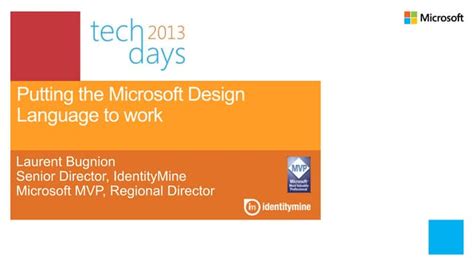 Putting The Microsoft Design Language To Work Ppt Putting The Microsoft Design Language To Work Ppt