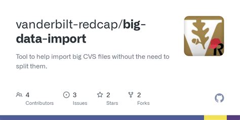 Github Vanderbilt Redcap Big Data Import Tool To Help Import Big Cvs Files Without The Need