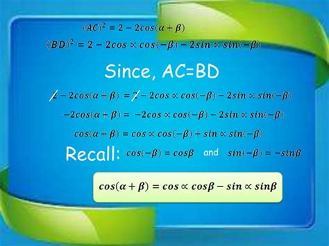 Proof On Sum And Difference Of Trigonometric Identities PPTX Physics Science