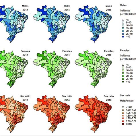 Shows The Spatial Distribution Of The Smoothed Incidence Rates Of Aids Download Scientific