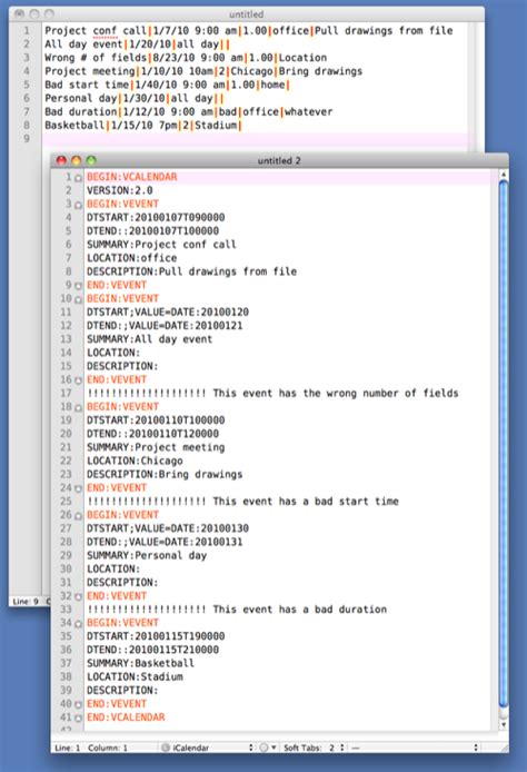 Calendar Events Bundle For Textmate All This