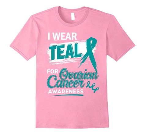 I Wear Teal For Ovarian Cancer Awareness Shirt Art Artvinatee