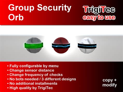Second Life Marketplace Group Security Orb