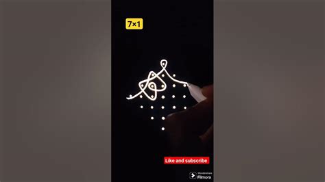 7×1 புள்ளி கோலம் Simple Sikku Kolam With 5×1 Dots Kambi Kolam Shorts Dailykolam Viral