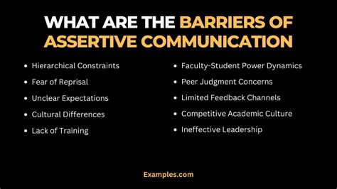 29 Barriers Of Assertive Communication Examples