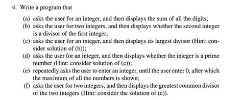 Solved 4 Write A Program That A Asks The User For An