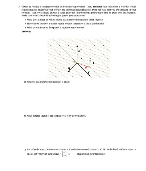 Solved 3 Exam 1 Provide A Complete Solution To The Chegg Com