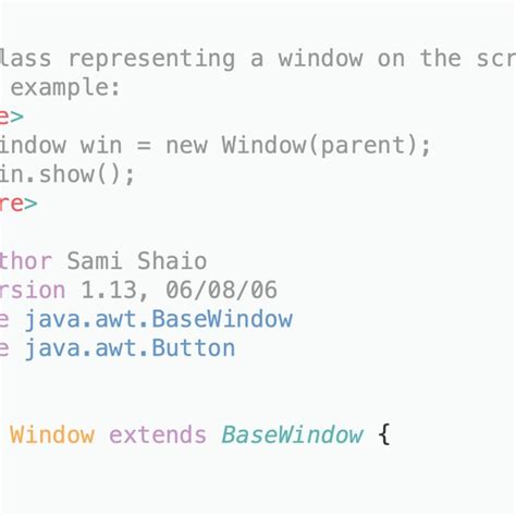A Class Comment In Java Download Scientific Diagram