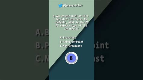 CCNA QUIZ OSPF Network Types Shorts